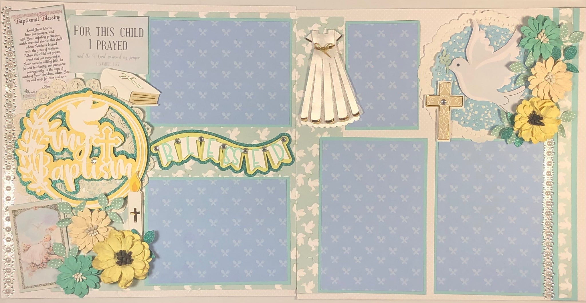 Baptism Scrapbook Layouts Bless In Elegance With This Faith Scrapbook
