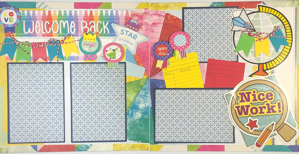 "Welcome Back" Scrapbook Layout Kit – Amazing Grace Papercrafts
