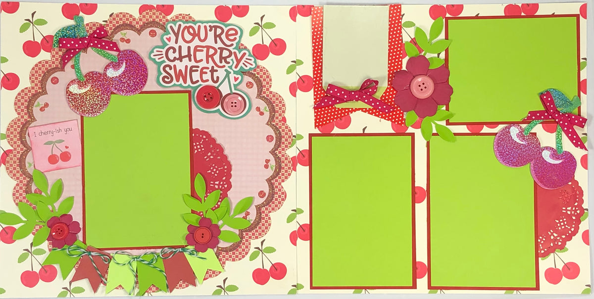 "You're Cherry Sweet" Scrapbook Layout Kit – Amazing Grace Papercrafts